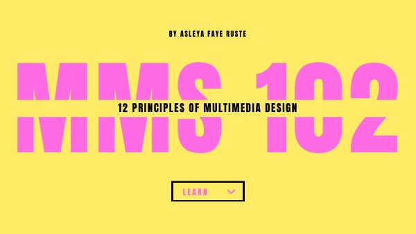 12 Principles of Multimedia Design (OER) | Genially