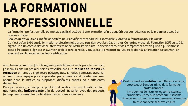 Les acteurs de la formation professionnelle | Genially