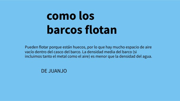 por que los barcos flotan