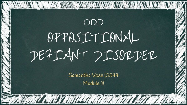 ODD Samantha Voss Module 1 | Genially