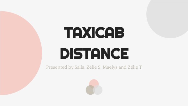 Taxicab distance