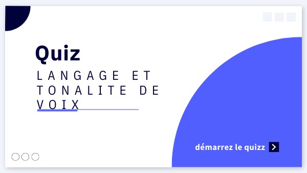 Quiz LANGAGE ET TONALITE DE LA VOIX | Genially
