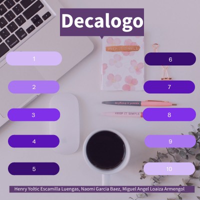 Decalogo interactivo | Genially