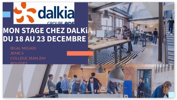 Mon rapport de stage | Genially