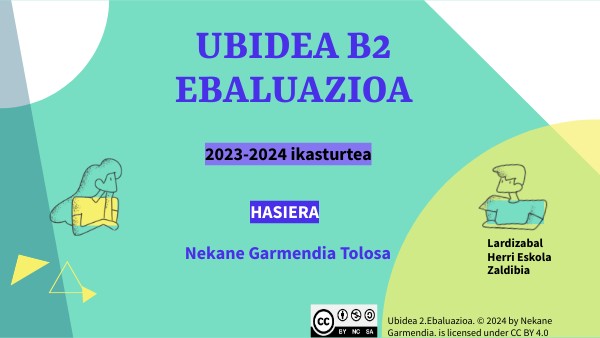 UBIDEA2.EBALUAZIOA. | Genially