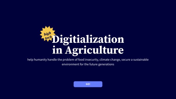 Agriculture digitalization