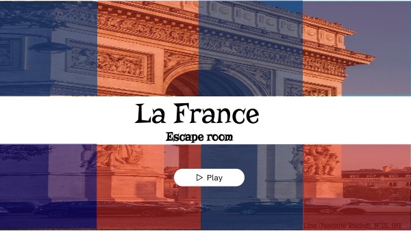 Escape room : ” La France ” | Genially
