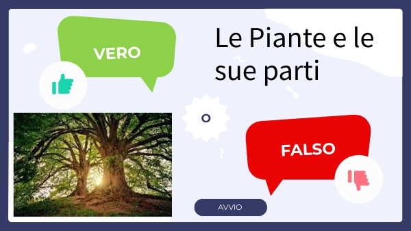 Quiz vero o falso le piante | Genially