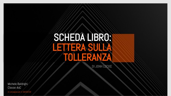 Scheda libro: Lettera sulla tolleranza | Genially