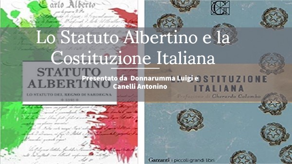 Statuto Albertino e Costituzione Italiana