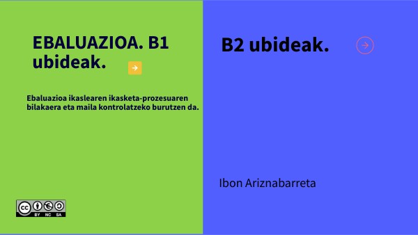 Ebaluazioa b1 | Genially