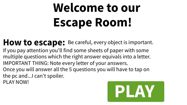 ESCAPE ROOM | Genially