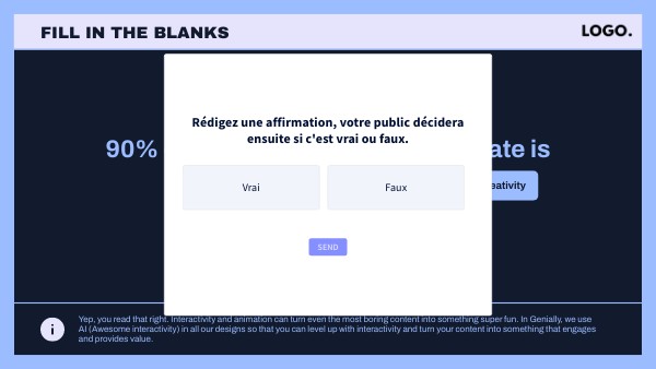 Compléter la phrase | Genially