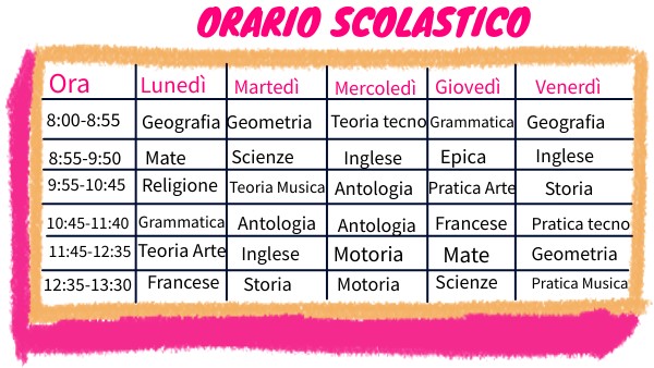 Orario scolastico