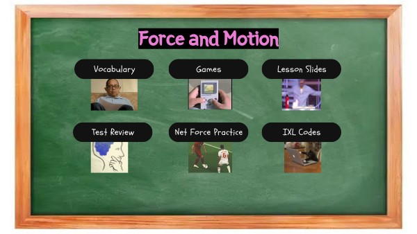 Force and Motion Hub | Genially