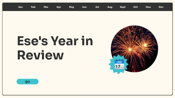 Ese's Year in Review | Genially