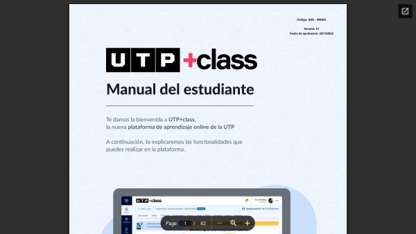 Manual Estudiante UTP+class | Genially