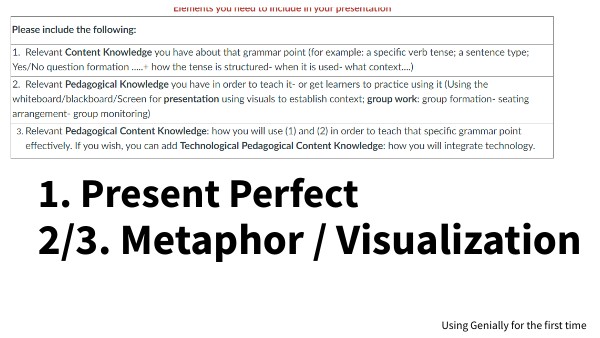 EVO Sessions - present Perfect | Genially