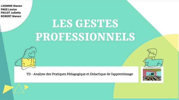 Les gestes professionnels | Genially