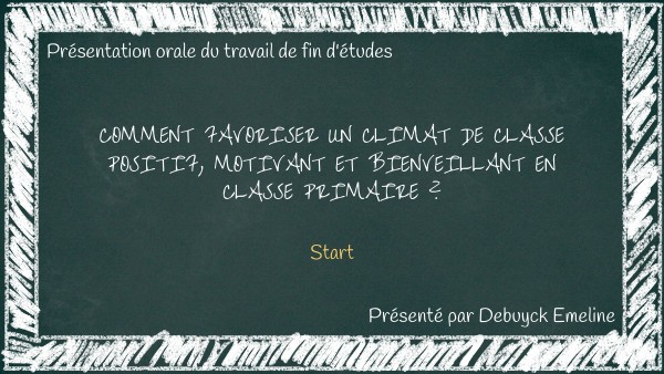 Présentation tfe primaire