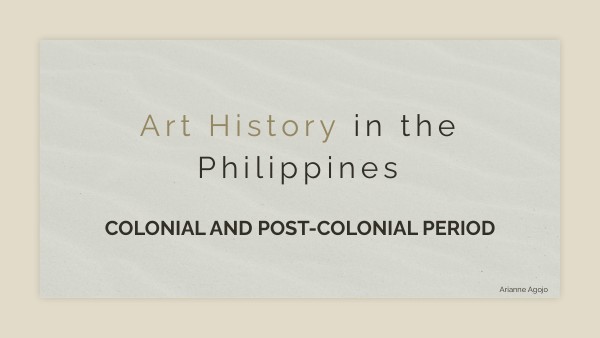 Colonial and Post-Colonial Art