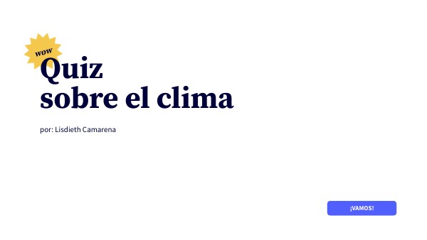 Quiz sobre el clima