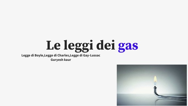 LE LEGGI DEI GAS | Genially