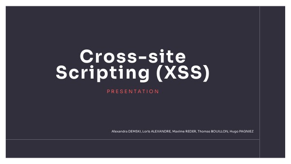 Cross-site Scripting (XSS)