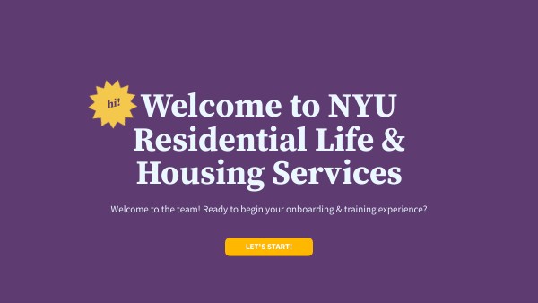 Welcome to NYU & RLHS