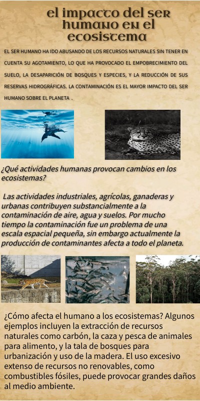 impacto del humano en el ecosistema | Genially