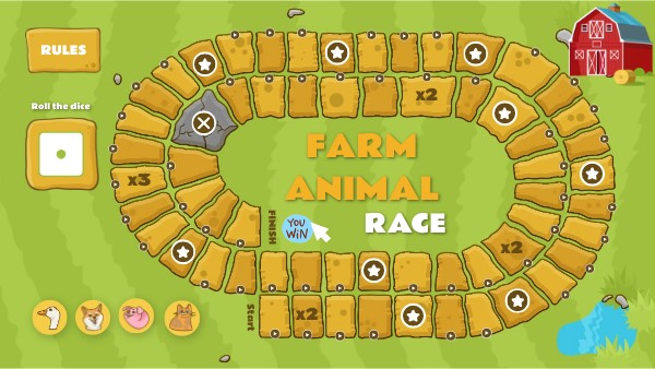 Farm Animal Race | Genially
