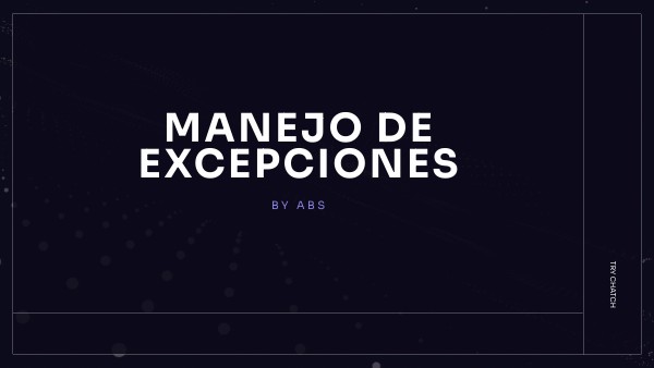 manejo de excepciones