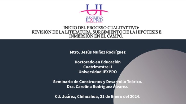 Cuadro Comparativo Inicio del proceso cualitativo.