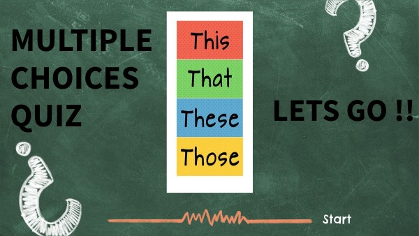 Demonstrative pronouns quiz | Genially