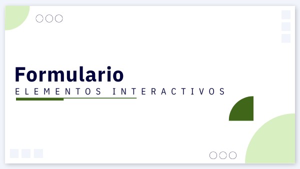 Formulario elementos interactivos | Genially