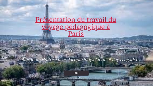 Séjour à Paris Novembre 2023 | Genially