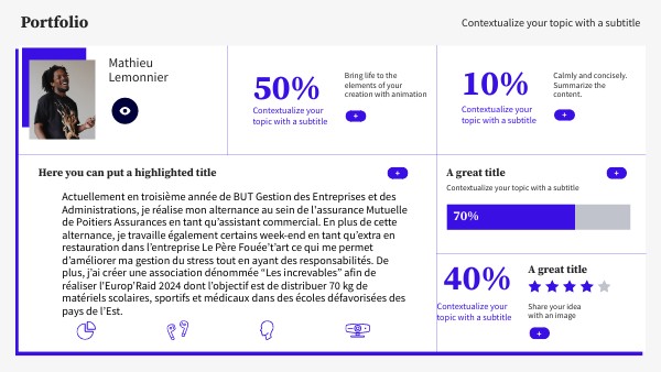 Tableau de Bord interactive basique | Genially