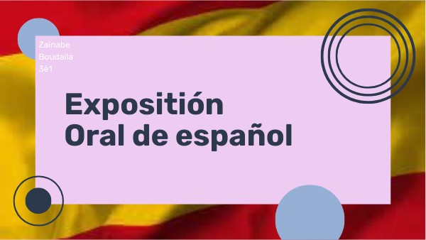 Présentation oral d'espagnol