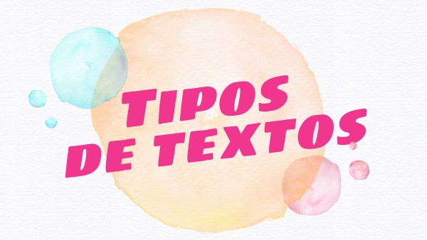Tipos de textos | Genially