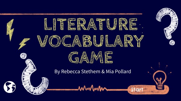 Literature Vocabulary Game