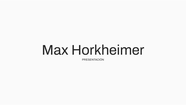 Max Horkheimer