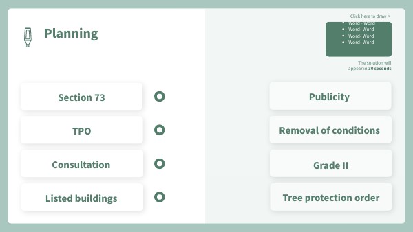Join the planning words | Genially