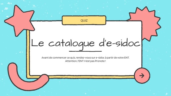 Le catalogue e-sidoc | Genially