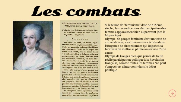 Combats Olympe de Gouges Léa TRIBET Candice TRAN