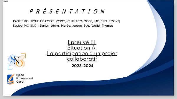 DIAPO ORAL MC SNO 2024 | Genially