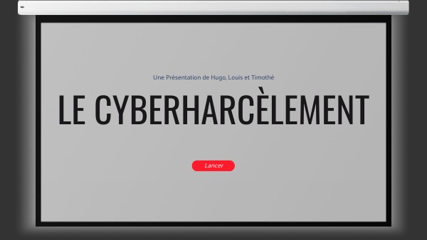 Cyberharcèlement | Genially