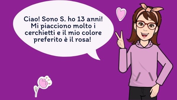 Ciao! Mi chiamo S.
