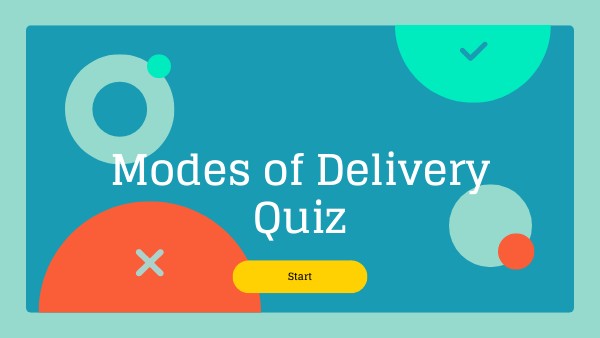 Modes of Delivery Flipcard quiz | Genially