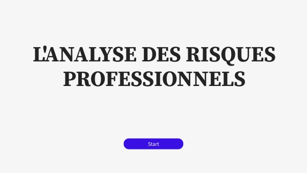 L'analyse des risques professionnels | Genially
