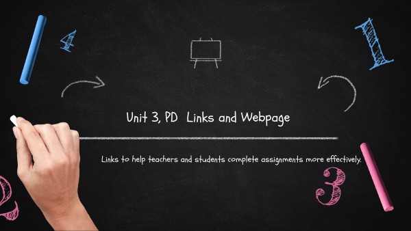 Unit 3, PD Language Arts Links and Webpage | Genially